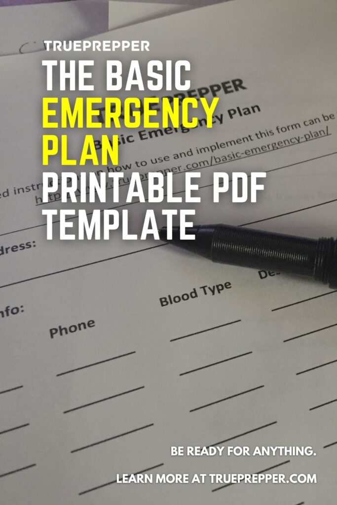 Basic Emergency Plan PDF and Guide | TruePrepper
